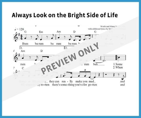 Always Look on the Bright Side of Life (Sheet Music) – Fischy Music