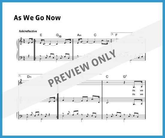 As We Go Now (Sheet Music) – Fischy Music