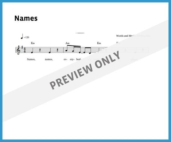 Names (Sheet Music) – Fischy Music