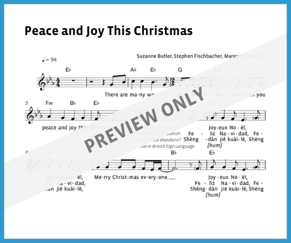 Peace and Joy This Christmas (Sheet Music) – Fischy Music